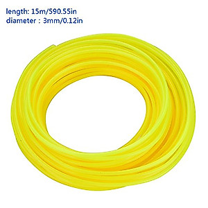 Round Trimmer Cord, Mower Line, Strimmer Cord, Nylon Round Line, Trimmer Line, for Lawn Mower Brush Cutter Grass Trimmer Strimmer(3.0mm*15m-yellow)