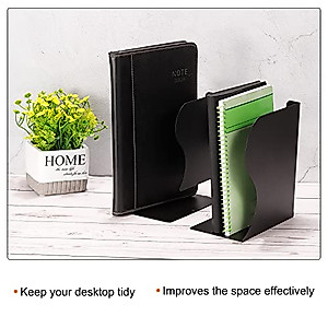 PATIKIL Adjustable Bookend, Extends up to 19 Inch, Expandable Desk Magazine File Organizer Holder for Office Book Storage, Gray