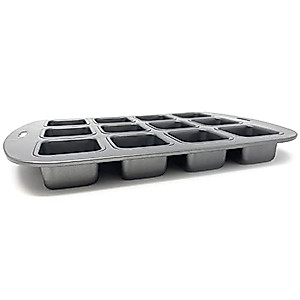 Norpro Nonstick 12-Cavity Linking Brownie Muffin Cupcake Cake Pan, Squares