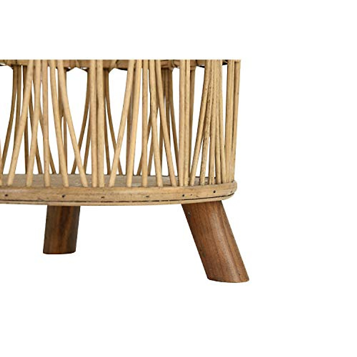 Creative Co-Op 11.25", 13.5" & 15.75" Woven Bamboo Footed (Set of 3 Sizes) Baskets, Beige