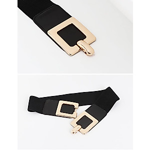 TOPACC 2-Piece Wide belts for women Dresses Elastic Western Cinch Belt Stretch Retro Buckle Ladies Fashion