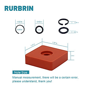 RURBRIN (10 Sets) 1/2" Impact Wrench Retaining Rings with O-Ring, Compatible with Electric/Pneumatic Wrench, Including Retainer Ring Anvil Install Tool