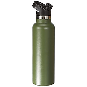 Hydro Flask 21 oz. Water Bottle - Stainless Steel, Reusable, Vacuum Insulated with Standard Mouth with Sport Cap, Olive