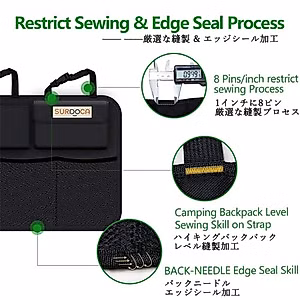 SURDOCA Car Trunk Organizer, 3rd Gen [7 Times Upgrade] Super Capacity Car Organizer, Equipped with Robust Elastic Net, Car Trunk Tidy Storage Bag with Lids, Space Saving Expert-Black