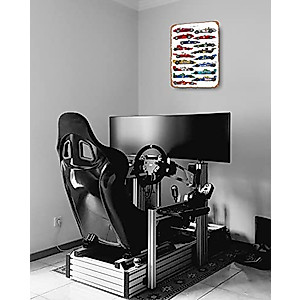 WASUBEA Metal Tin Sign Iconic Formula One Cars Poster Car Racing Print Motor Racing Poster Wall Art Living Room Posters 12x8inch 8inchx12inch