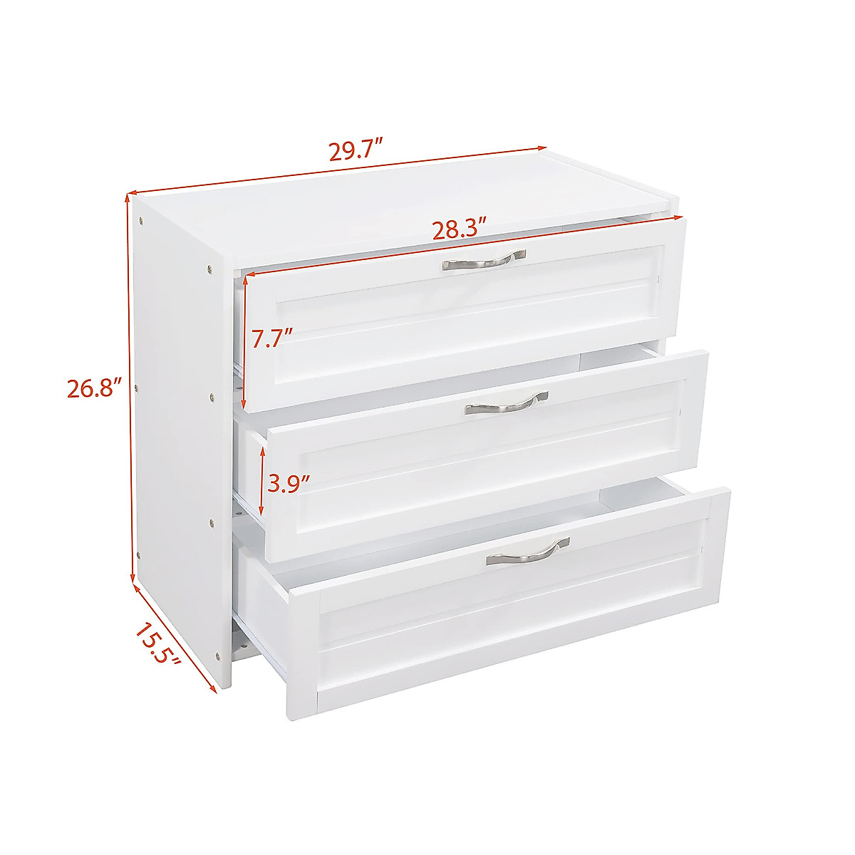 Harper & Bright Designs Twin Loft Bed with Slide and Storage, Solid Wood Low Loft Bed with Attached Bookcases and Separate 3-tier Drawers, for Kids Girls Boys (White)