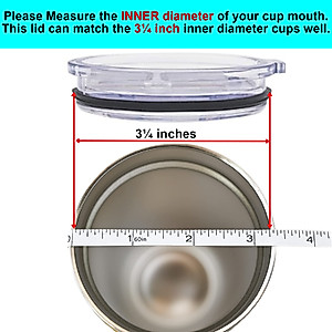 Wotermly 4 Pack Tumbler Replacement Lids for 20 oz Tumblers, Spill Proof Splash Resistant Lids Covers Fit for Rambler and More Coffee Mugs, 4 Lids