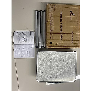 Sportneer Camping Table, Adjustable Height Small Folding Table with Mesh Layer Portable Camp Tables with Aluminum Legs for Outdoor Camp Picnic Beach BBQ Cooking (23.6" L x 15.7" W (3 Height))