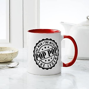CafePress Pop Pop The Man, The Myth, The Legend Mugs Ceramic Coffee Mug, Tea Cup 11 oz