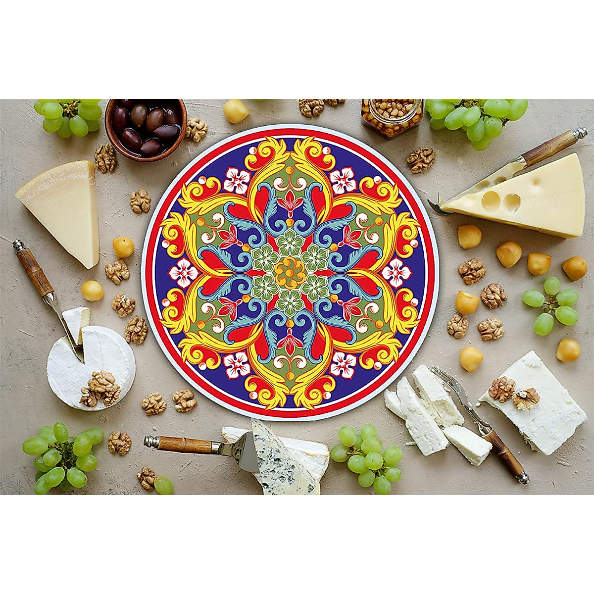 HASTA LA RAIZ | Mexican Handmade Cheese Board covered with resin. Ideal for Charcuterie Platter & Serving Tray. Model: Sicily.