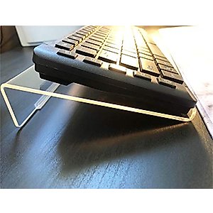 Computer Keyboard Stand, Clear Acrylic PC Keyboard Holder Stand Tilted Computer Keyboard Stand, Keyboard Riser for Ergonomic Easy Typing, Keyboard Stand for Office Desk, Home, School