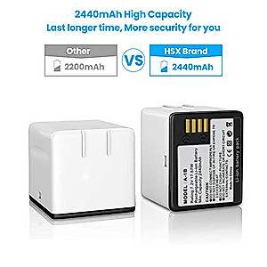 HSX Charging Station and 2- Pack 2440mAh Rechargeable Battery for Arlo Pro/Pro 2 Camera[7.2V/2440mAh/17.57Wh] (Charger Included)
