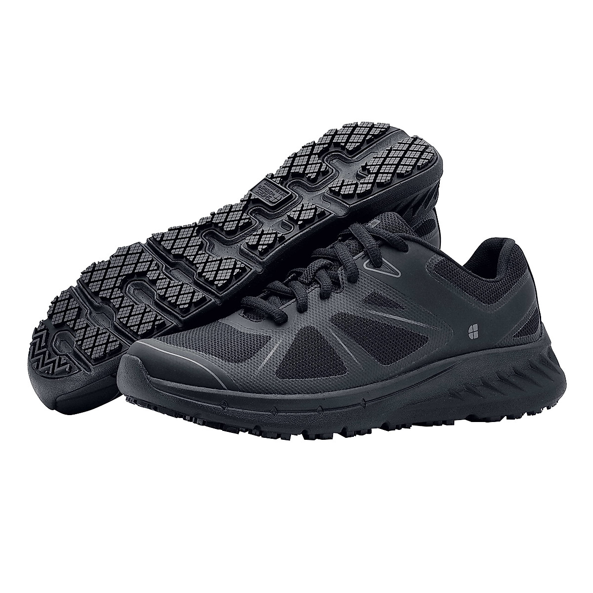 Shoes for Crews Vitality II, Women's Slip Resistant Food Service Work Sneakers, Black, 8 Wide US