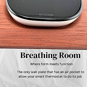 Rosewood Square Wall Plate for Ecobee Smart Thermostat Enhanced and Premium Cover Trim Backplate