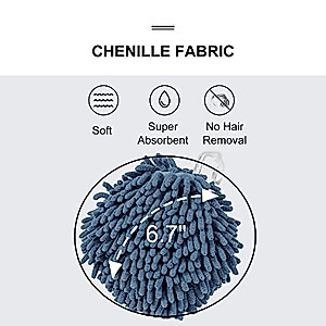 Nulubuu Soft Absorbent Chenille Ball Towel Sets, Quick Dry Hand, Towels for Bathroom/Kitchen Pack of 3 (Mint Green+Light Blue+Blue)