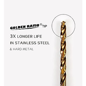 INTOO Hss Cobalt Drill Bits Set 13PCS Triangle Shank,Industry Drill bits with Golden Ratio Tip,