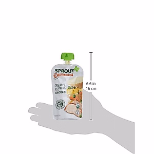 Sprout Organic Baby Food Pouches Stage 3, Creamy Vegetables w/ Chicken, 4 Oz (Pack of 12)