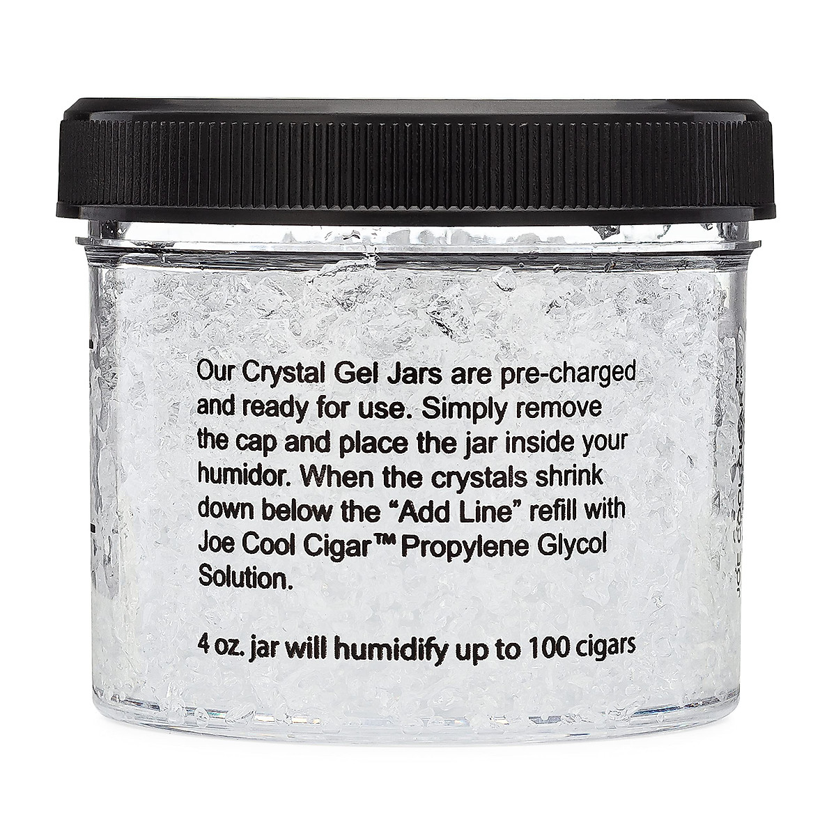 Joe Cool Cigar Crystal Gel Humidifier for Cigar Humidors (4 oz Jars) - 4 Pack