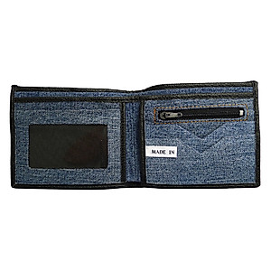 Bijoux de Ja Unisex Blue Denim Small Billfold Purse Wallet