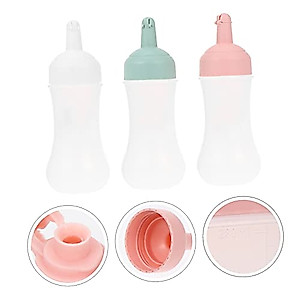 SOLUSTRE 3pcs Leakproof Decorating Ketchup Plastic Container Squirt Kitchen Sauce Green Liquids with White Squeeze Cap Oil Pink Tools Condiment Bbq Seasoning Cruet Condiments Sauces Icing