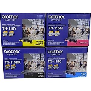 Brother TN1154PK Printer TN1154PK Color Toner - Retail Packaging - 4 Pack