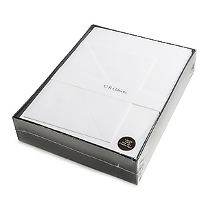 C.R. Gibson White Boxed Letter Papers with Envelopes, 40pc, 6'' W x 8'' H