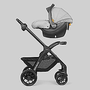 Chicco Bravo LE Trio Travel System, Bravo LE Quick-Fold Stroller with KeyFit 30 Zip Infant Car Seat, Car Seat and Stroller Combo | Driftwood/Grey