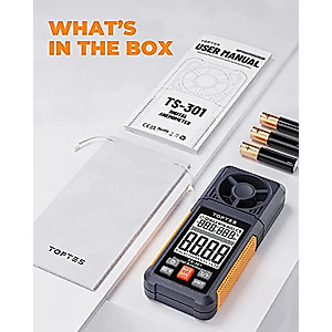 TopTes TS-301 Digital Anemometer, Wind Speed Meter with 2.26-inch Big Backlight LCD Screen, Air Flow Meter for Sailing Surfing Drone Flying RC Plane Golf Shooting HVAC