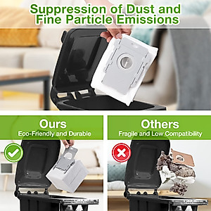 Rowhalf 12 Pack Vacuum Bags, Effective Dust Filtration, Compatible with iRobot Roomba Bags i & s & j Series, Replacement for i3+, i4+, i6+, i7, i7+(7550) j7, j7+i8+, s9+ Automatic Dirt Disposal Bags