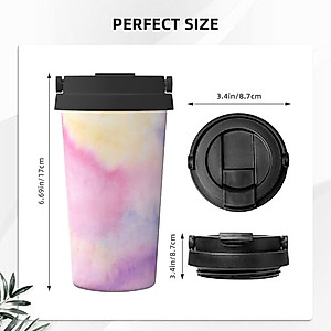 WANGXUEE Rainbow. Print 500ml Stainless Steel Travel Tumbler Double Wall Vacuum Insulated Coffee Mug