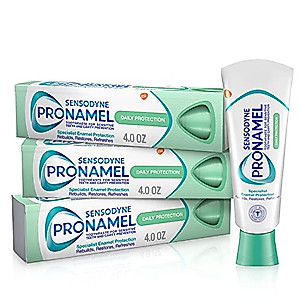 Sensodyne Pronamel Daily Protection Enamel Toothpaste for Sensitive Teeth, to Reharden and Strengthen Enamel, Mint Essence - 4 Ounce (Pack of 3)
