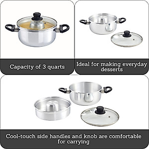 IMUSA 3Qt Double Boiler/Baño Maria w/8in Flan Inner Pan - 20cm