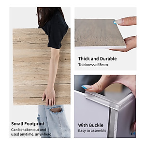 Goshoot 2 PCS Photo Backdrop Boards Kit, 2x2ft Double Sided White Leather Wood Texture Food Backdrops, Flat Lay Photography Backgrounds with 2X Bracket for Jewelry Cosmetics Small Product Props