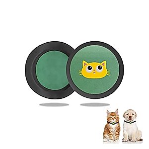 FuninCrea Dog Collar AirTag Holder, Circle Soft Silicone Anti-Lost AirTag Cover with 4pcs Nameplate Tags Anti-Scratch Cat Dog AirTag Holder Suitable for AirTag (Black)