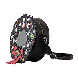 Loungefly Disney Nightmare Before Christmas Wreath String Lights Glow Crossbody Bag