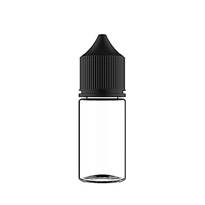 Chubby Gorilla 30ML v3 Stubby Unicorn Bottle Clear Bottle with Black Cap - (5pack)
