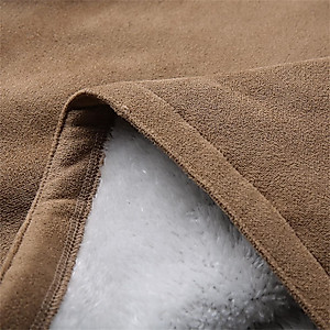 Plus Size Winter Coats for Women 2024 Warm Sherpa Fleece Lined Distressed Jackets Hooded Parka Faux Suede Pea Coat Outerwear, women coats winter clearance women's winter jacket, Brown 3x