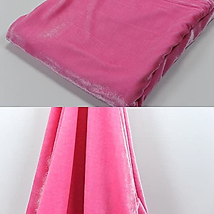 The Wide 60" Spandex Velvet Fabric for Costume, Apparel, Craft and Sewing by 2Yards(Pink 2Yards)