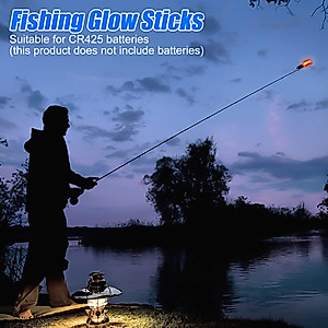 TSV Fishing Glow Sticks, 8PCS Waterproof Fishing Bite Alarm Tackle with Light for Sea Night Fishing Rod Gear