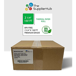 (50 Rolls) 2 1/4" x 150' Thermal Paper 2.25 Inch x 150 ft (57/58mm) Cash Register/Calculator Thermal Receipt Printer Paper