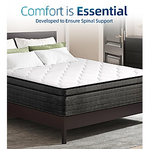 elitspace Hybrid Full Mattress,Memory Foam Hybrid 10 Inch Full Size Springs Mattresses,Fits All Bed Frames Full Size Mattress,Medium Firm Feel Mattress,CertiPUR-US.
