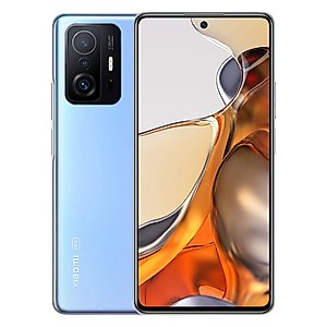 Xiaomi 11T PRO 5G + 4G Global Version (256GB, 8GB) 6.67” 108MP Triple Cam, NFC SIM (Not Compatible Verizon Sprint Boost Metro Cricket) GSM Unlocked (w/Fast Car Charger Bundle) (Celestial Blue)