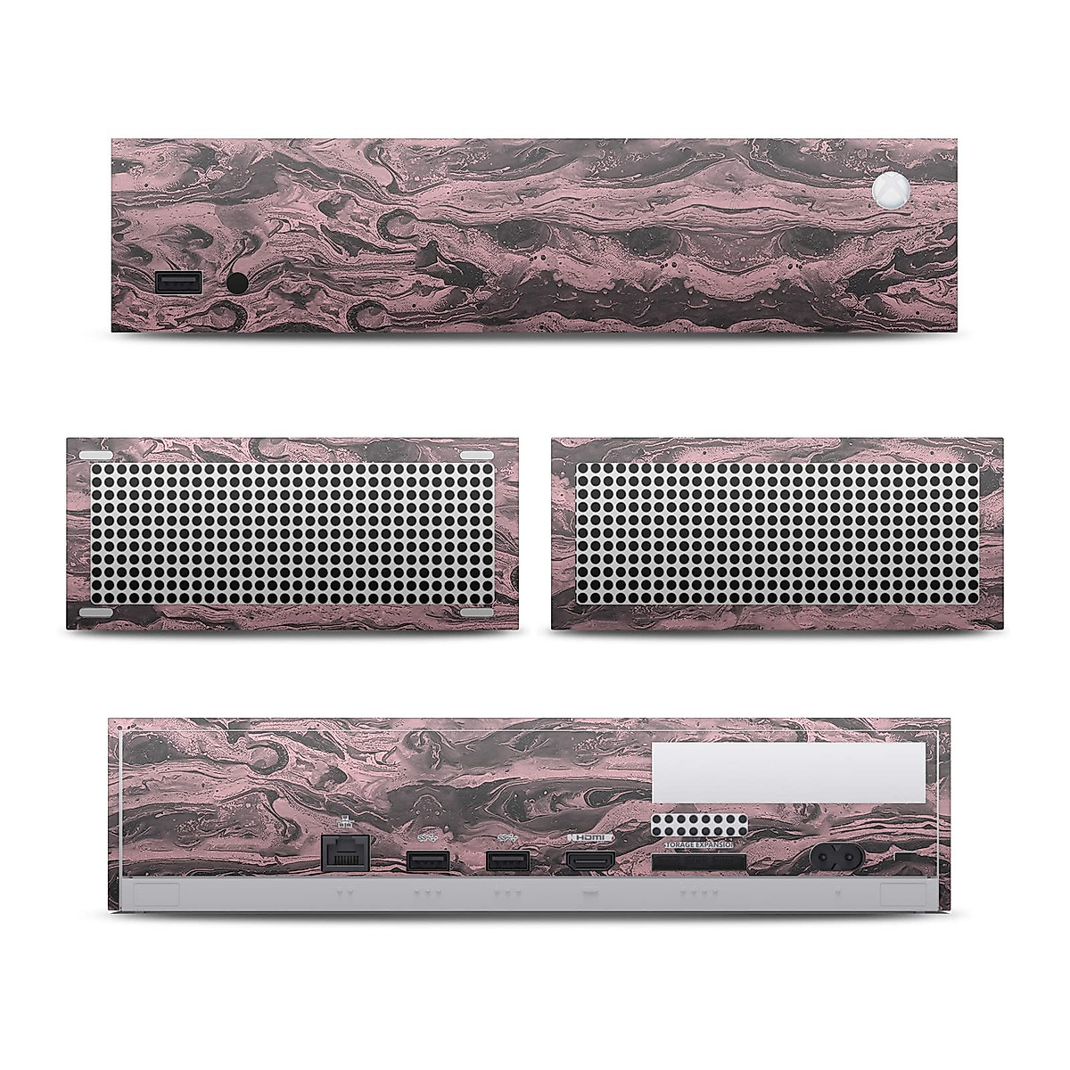 Head Case Designs Officially Licensed Juventus Football Club Black & Pink Marble Logo Art Vinyl Sticker Gaming Skin Decal Cover Compatible with Xbox Series S Console and Controller Bundle