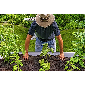 Vita Classic 6 Foot x 6 Foot x 22 inch White Vinyl Keyhole Garden with Composting Basket, BPA, Pthalate Free, VT17107