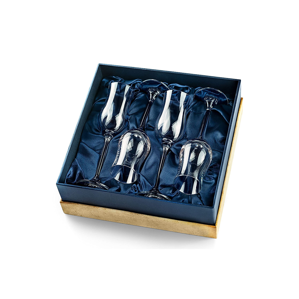 GLASSIQUE CADEAU Cognac, Brandy, Tequila and Dessert Wine Snifter Glasses | Set of 4 Small Tasting Tulip Copitas for Sipping Spirits, Madeira, After Dinner Drinks