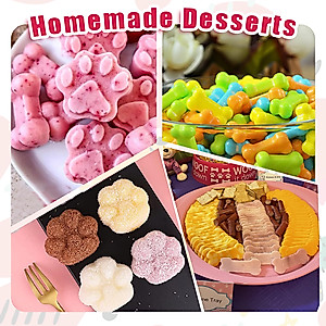 RUGVOMWM Silicone Molds Puppy Dog Paw and Bone Molds for Baking,Chocolate Molds,Silicone Dog Treat Mold - 6 Pack