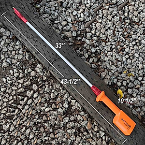 VET.PLUS Rechargeable Waterproof Livestock Prod for Cows Cattle and Swine prod hog prod Animal prod for Big Large Dogs (NOT for Small Dog OR Pets), Shaft Length 28 inch, Total Length 38 1/2 inch