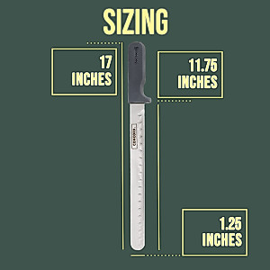 Concord 12" Turkey Slicer Knife with Granton Edge Blade. High Carbon Steel Carving Knife for Meat, Chicken, Turkey, Poultry, Salmon, and More!