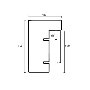 Ambiance Gallery Wood 1.5" Deep Picture Frames - 16x20" Black Wood Frame, Shatter-Resistant Acrylic Glazing & MDF Backing, Horizontal or Vertical Wall Wall Display