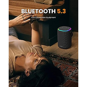 ZICOROOP Bluetooth Speakers,50W Portable Bluetooth Speaker with IPX7 Wireless Waterproof, Stereo Sound, Long-Lasting Battery,Handle,Crystal Clear,Rich Bass,8000mAh